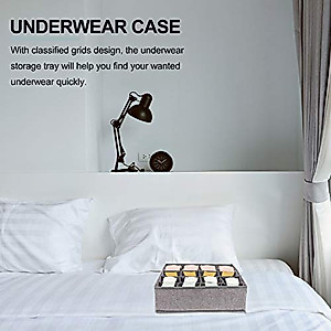 Amosfun Underwear Storage Box Bra Socks 16 Compartment Drawer Tray Closet Underwear Divider Organizer Folding Dresser Box for Storing Socks Bra Handkerchiefs Ties Belts