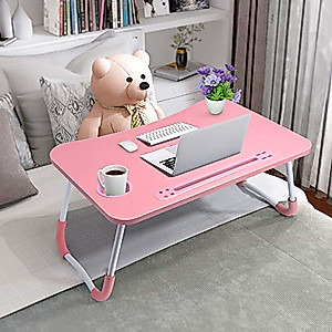 Slendor Laptop Desk Foldable Bed Table Folding Breakfast Tray Portable Lap Standing Desk Notebook Stand Reading Holder for Bed/Couch/Sofa/Floor