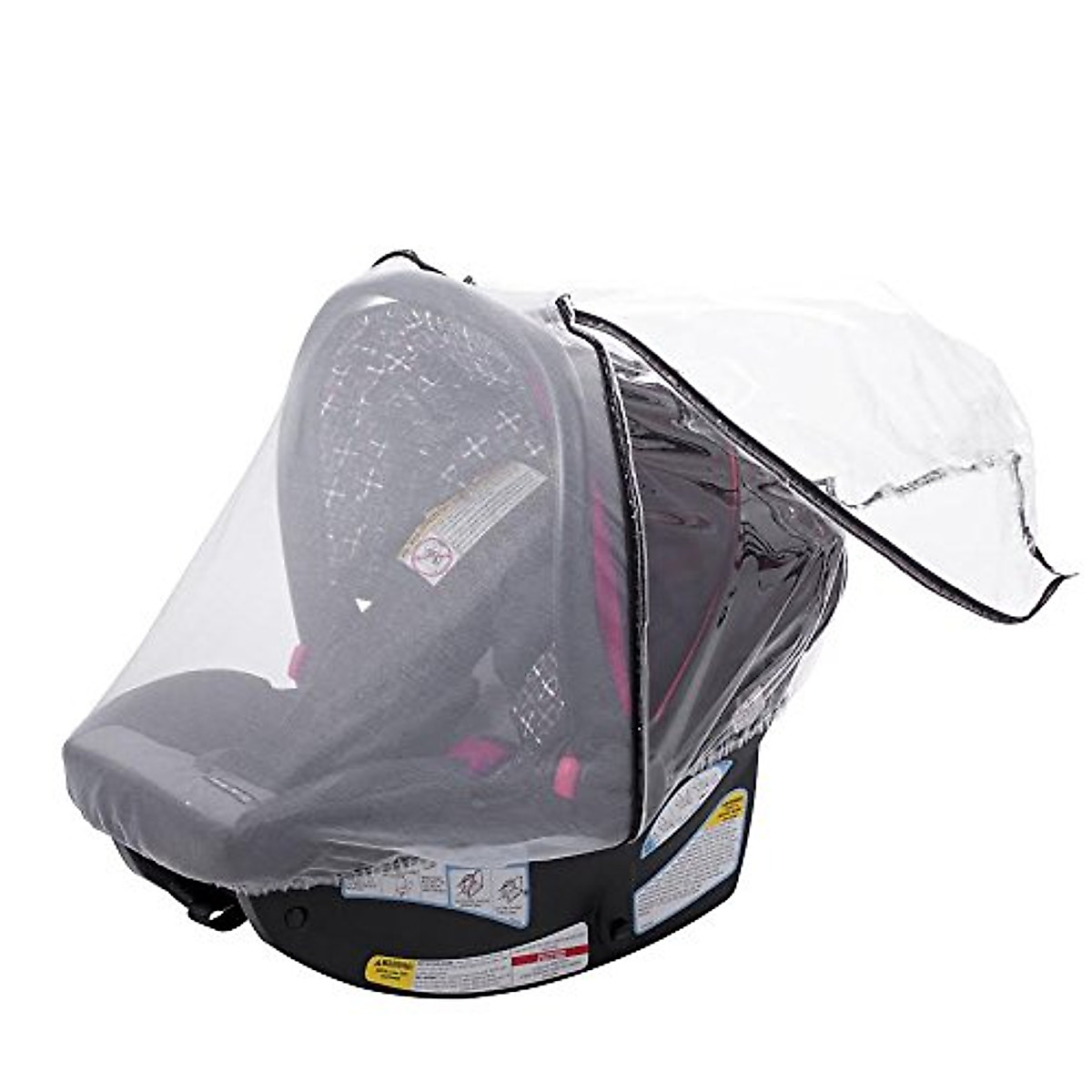 Infant Carrier Car Seat Rain & Weather Sheild Cover 2-In-1, Plastic & Net