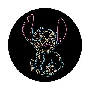 Disney Lilo & Stitch Neon Line Art PopSockets PopGrip: Swappable Grip for Phones & Tablets