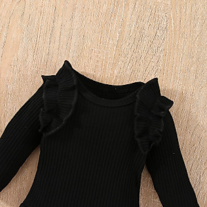 VINUOKER Preemie Newborn Baby Girls Outfits set long Sleeve Cotton Pants Sets Infant Fall Winter Clothes