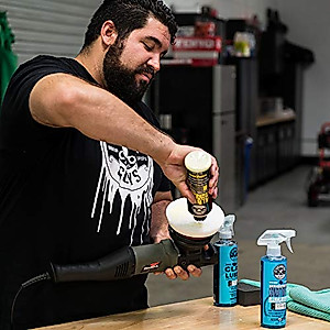 Chemical Guys HEX_3KIT_5 5.5" Buffing Pad Sampler Kit, (1) 16 Fl oz Polishing Pad Cleaner + (3) 5.5" Buffing Pads that Work with 5" Backing Plates, (Set of 4)