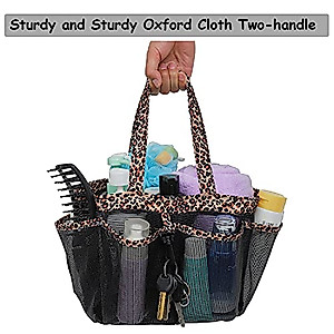 Mesh Shower Caddy Tote for College Dorm Room Essentials, Hanging Large Portable Shower Tote Bag Toiletry Organizer with Key Hook for Bathroom Accessories