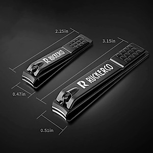 Nail clippers set matte stainless steel 2 pcs fingernail clippers &slant edg Toenail Clipper Cutter Metal Case .The best gift nail clippers for men and women