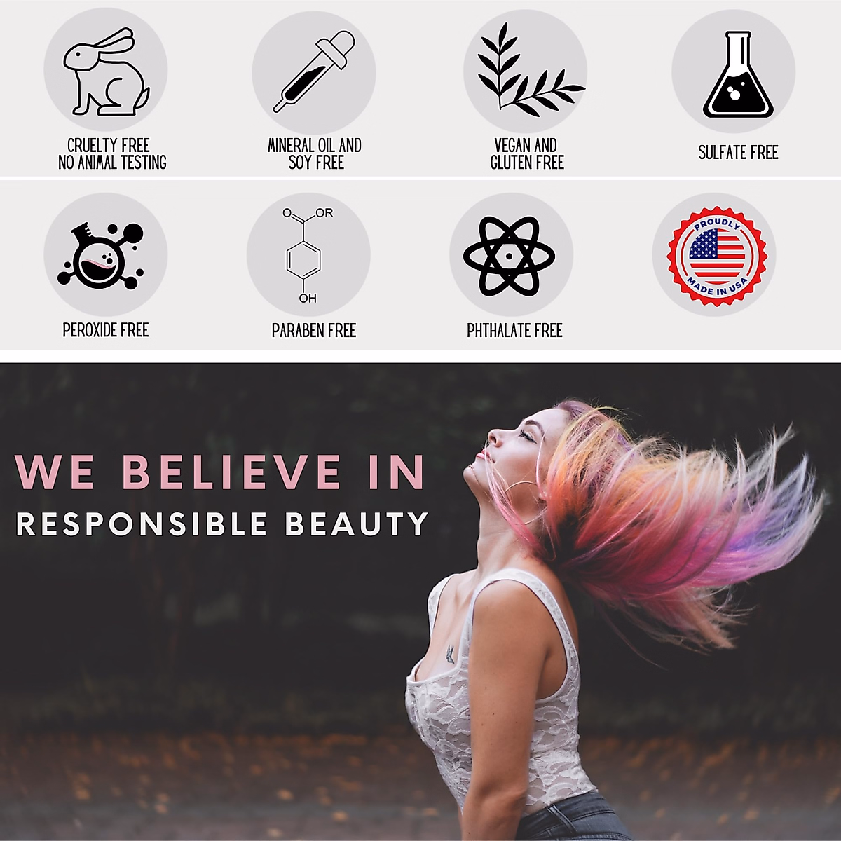 Watercolors INTENSE METALLIC Semi Permanet Color Depositing Shampoo-Sulfate & Paraben Free to Maintain & Enhance Hair Color 8 fl oz - STEEL