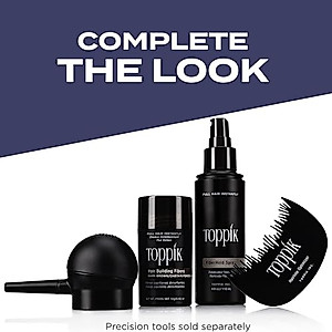 Toppik Hair Building Fibers, Black, 12g Fill In Fine or Thinning Hair Instantly Thicker, Fuller Looking Hair 9 Shades for Men Women