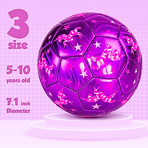 EVERICH TOY Soccer Ball Size 3 Soccer Balls for Kids-Sport Ball for Toddlers-Backyard Lawn Sand Outdoor Toys for Boys and Girls,Including Pump