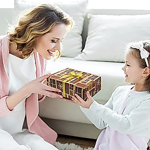 Kraft All Occasion Gift Wrapping Paper Birthday Gift Wrap 6 Sheets For Men Women Boys Girls Kids | Dark Pupple Brown Blue | For Birthdays Fathers Day Halloween Weddings Showers Holidays Thanks Giving Christmas Gifts