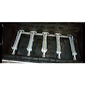 Votenli S9061A(3-Pack) S1048A(3-Pack) Replacement 13 1/8 inches Stainless Steel Heat Plates and Stainless Steel Grill Burner Crossover Tube for Brinkmann 810-3330-S,810-3331-F