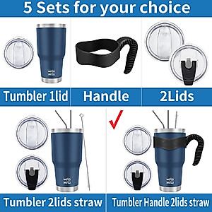 WETOWETO 30 oz Tumbler Stainless Steel Vacuum Insulated Coffee Cup with Handle, Double Wall Vacuum Coffee Tumbler for Hot and Cold drinks, Suitable for Beach, Travel (Daisy Flower, 1 Pack)