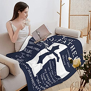 BLOOM SOMEWHERE to My Godfather from Godchild Christian Gifts for Godfather Proposal Gift for Easter Day Thanksgiving Day ChristmasBed Flannel Fleece Plush Blankets,50x60in