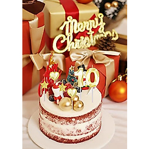 Gold Number 5 Candles and Star Heart Candles 2.76 inch Number Candles for Birthday Cakes 3D Diamond Shaped for Cake Decorations(Gold Candle 5)