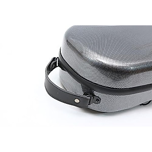 15/16 Inch Viola Case Hard Carbon Fiber Viola Box Strong Light Viola Bag (Black)