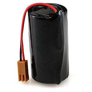 PLC Lithium 3V 2200mAh Computer Backup Battery, Replaces Ge Fanuc CNC 16i, CNC 18i, Cutler Hammer A20B-0130-K106, A98L-0031-0007, Dantona COMP-177, Energy+ BR-CCF1TH, Newark 25C3008, BR-CC7P