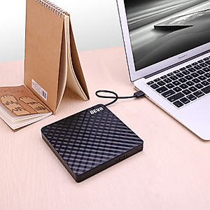 BEVA External CD Drive, USB 3.0 Portable CD DVD Reader DVD Drive External CD DVD Player Burner RW Writer, Copier for Laptop, Desktop, Mac, Support Windows 7/8/ 10/ XP/Mac OS
