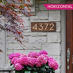 Modern House Numbers for Outside - Horizontal or Vertical Address Sign, 5 Colors, Up to 6 Digits, Address Plaque
