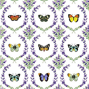 Northcott Deborahs Garden Butterfly White/Multi, Fabric by The Yard