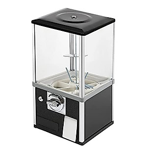 Commercial Vending Machine, Candy Gumball Vending Machine Gumball Bank Candy Vending Machine Prize Machine for 1.18-2.17in Toys/Candies, 11.42 * 10.24 * 20.87 in (Black)