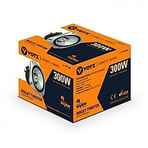 VOYZ 400 Watt 3.5” Piezo Super Horn Tweeters Aluminum Diaphragm 4-8 ohms - Silver Housing with Capacitor 1 Pair (2pcs) (PET-1944)