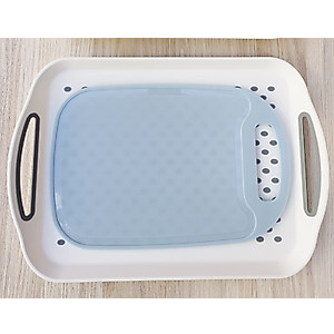 YUNTENG Collapsible Dish Drying Rack and Drainboard Set Portable Camp Dish Drainer Dinnerware Organizer Dish Rack Foldable Dying Dish Storage Rack for Kitchen Counter RV Camping Accessories