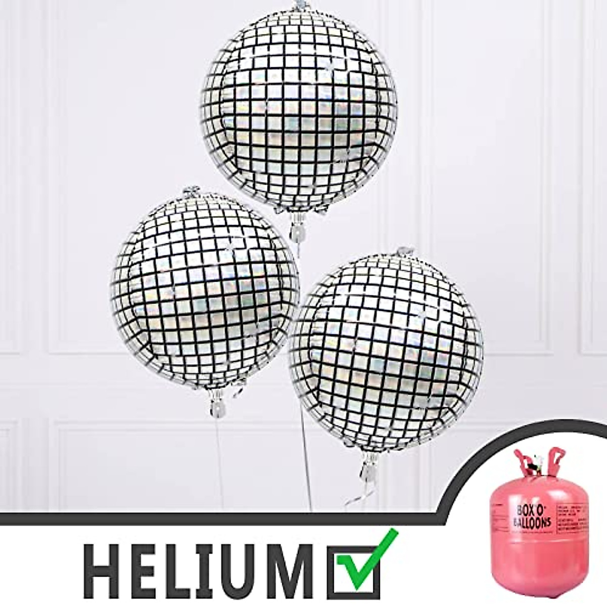 PartyWoo Metallic Silver Balloons 85 pcs and Disco Silver Foil Balloons 6 pcs
