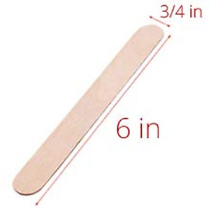 PandaSpa 100 Pieces Jumbo Craft Sticks, Premium Natural Wood for Building, Mixing, and Creating Craft Projects, Size 6 x 3/4