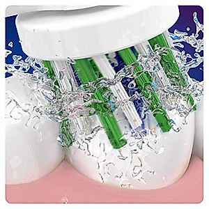 Oral-B Cross Action Electric Toothbrush Head with CleanMaximiser Technology, Angled Bristles for Deeper Plaque Removal, Pack of 8, Suitable for Mailbox, White