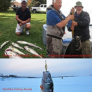 Dr.Fish 5 Pack Diamond Fishing Lights, Under Water Deep Drop Lights Fishing Flasher Light Attractant LED Fishing Lure Offshore Trolling Rig Saltwater