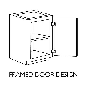 Design House 586941 Bath Unassembled Modern 2-Door Shaker Bathroom Vanity Cabinet Only, 30 x 21, White