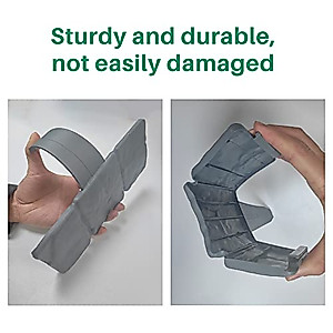 Garden Edging Border,20PCS Plastic Flower Bed Edging for 16ft Edging DIY Decorative Flower Grass Bed Border, (Grey)