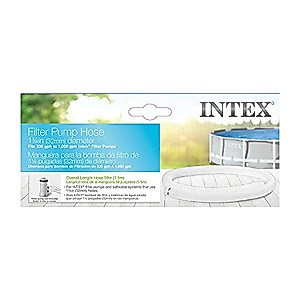 Intex 1.25" Diameter Easy to Install Accessory Pool Pump Replacement Hose - 59" Long for Intex Models 607 and 637, (2 Pack)