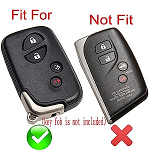 Coolbestda 2X Key fob Remote Cover Case Remote Control Jacket for Lexus GX460 RX350 ES350 IS250 GX460 LX570 IS350 GS430 GS300 GS450h is-C is-F HYQ14AEM HYQ14ACX GX460 GS300