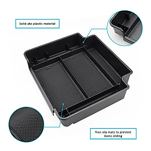 MARCHFA Center Console Organizer Tray Compatible for 2021 2022 2023 Chevy Suburban Tahoe Accessories Armrest Tray Organizer for 2021 2022 2023 GMC Yukon Insert Secondary Storage Box