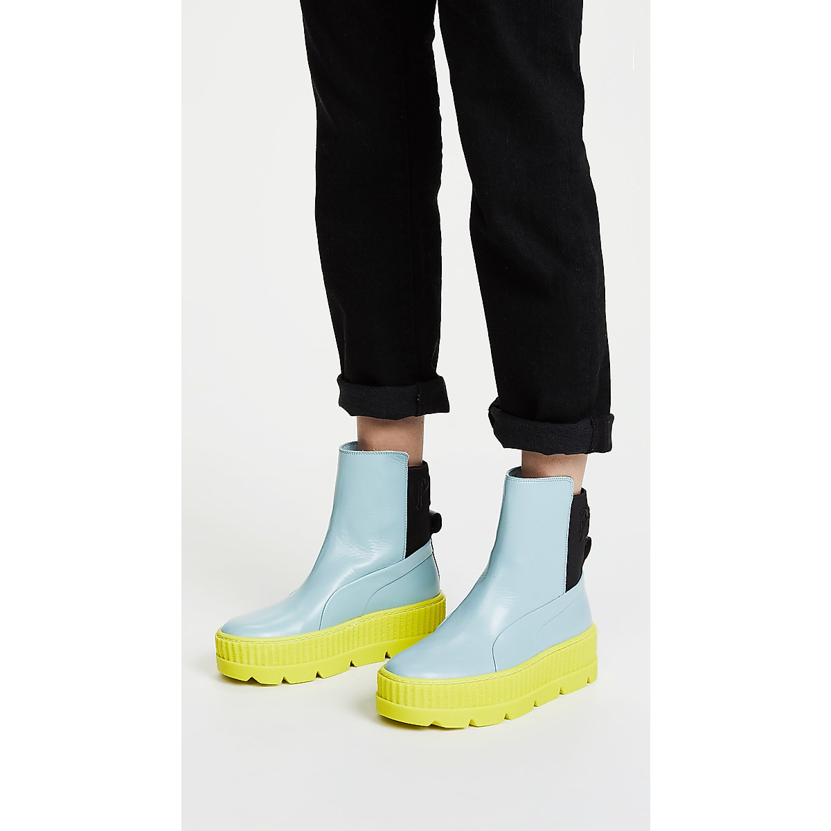 PUMA Womens Chelsea Combat Casual Boots Ankle - Blue - Size 5.5 B