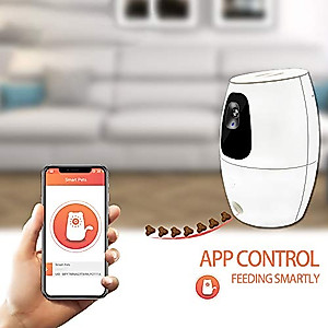 ZZK Automatic pet Feeder Food APP Remote Control pet Dog fed Regular Meals Snack Dispenser Camera Surveillance Camera 720P