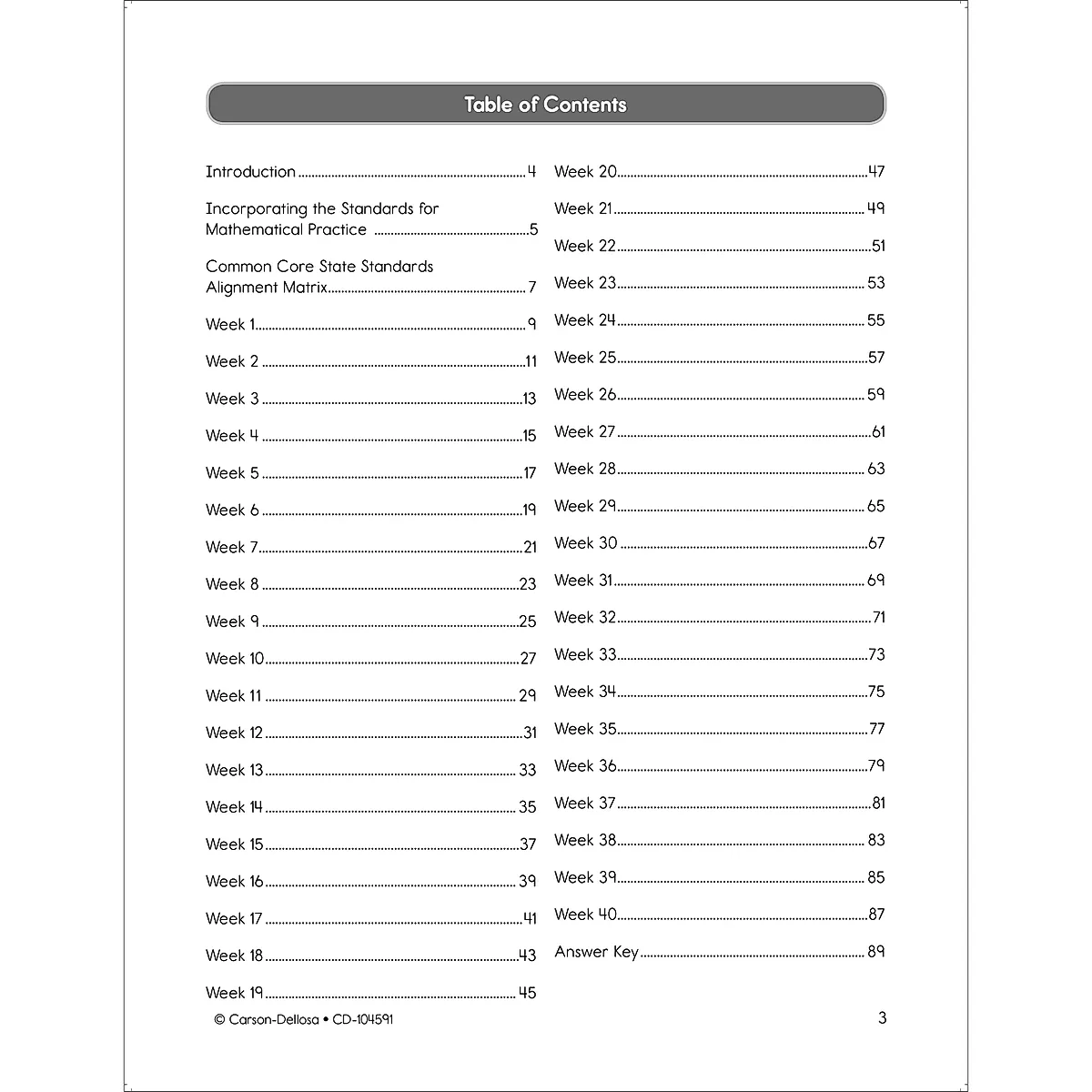Carson Dellosa Common Core 4 Today Workbook, Math, Grade 2, 96 Pages (CDP104591)