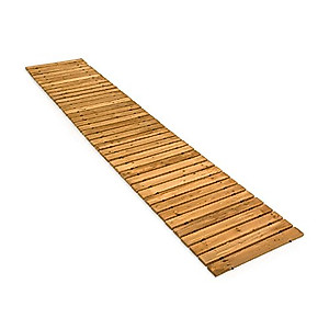 Plow & Hearth 52127 Weather-Resistant Straight Hardwood Pathway, 8'