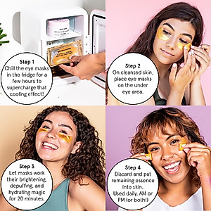 Under Eye Mask - Reduce Dark Circles, Puffy Eyes, Undereye Bags, Wrinkles - Gel Under Eye Patches, Vegan Cruelty-Free Self Care by grace and stella (24 Pairs, Blue)