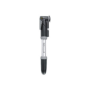 Topeak Mini G MasterBlaster Bike Pump with Gauge Silver, L x W x H ﻿27.4 x 3.8 x 1.8 cm / 10.8” x 1.5” x 0.7”