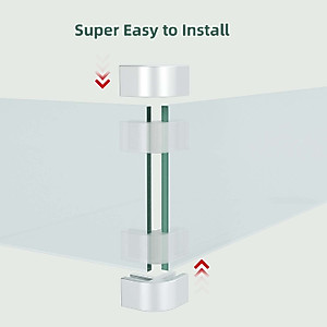 Essential Lounger Fire Pit Wind Guard for Fire Pit Table, 17.9’’L x 17.9’’W x 5.5’’H Square Fire Pit Glass Wind Guard, Tempered Glass Flame Shield with Aluminum Corner Brackets