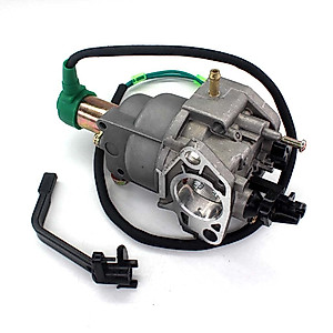 HURI Carburetor Carb with Lever Choke + Intake Manifold Gasket + Spark Plug for Generac Honeywell Sycamore Generator