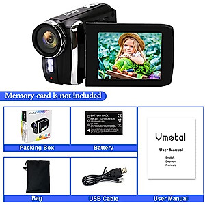 Vmotal Video Camera for Kids Camcorder 1080P 24 MP Digital Camera Recorder 2.8 Inch 270 Degree Rotation Screen Vlogging Camera YouTube TikTok Camcorder for Kids Teens Student Beginners Sensiors