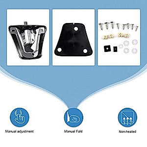 ECCPP Pair Set Fit for 1973-91 Chevy/Chevy GMC Jimmy Suburban C10 20 30/C/K1500 2500 3500/C15 25 35 Manual Stainless Mount Folding Chrome Side Mirrors