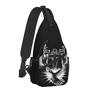 Christian Jesus Sling Bag Crossbody Chest Daypack Fashion Jesus Cross Casual Backpack Shoulder Bags for Women Men
