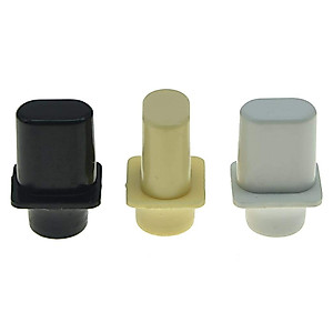 Dopro 2pcs Vintage Top Hat Switch Tip 3 Way/4 Way Pickup Selector Switch Knob for U.S. Tele/Telecaster Black