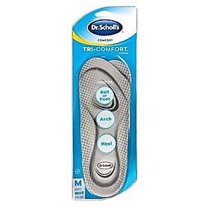 Dr. Scholls Tri-Comfort Insoles Mens (Size 8-12) Pack of 2