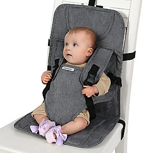 Travel Harness Seat Fabric Foldable Baby Seat with Safety Extension Belt(contact shop) Washable Harness Chair for Infant Feeding|Toddler Travel High Chair Seat Sack|Parent Pouch Baby Travel Essential