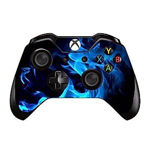 UUShop Blue Fire Flame Vinyl Skin Decal Cover for Microsoft Xbox One Controller wrap Sticker Skins