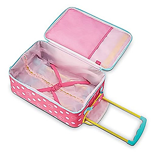 AMERICAN TOURISTER Kids' Disney Softside Upright Luggage,Telescoping Handles, Minnie, Carry-On 18-Inch