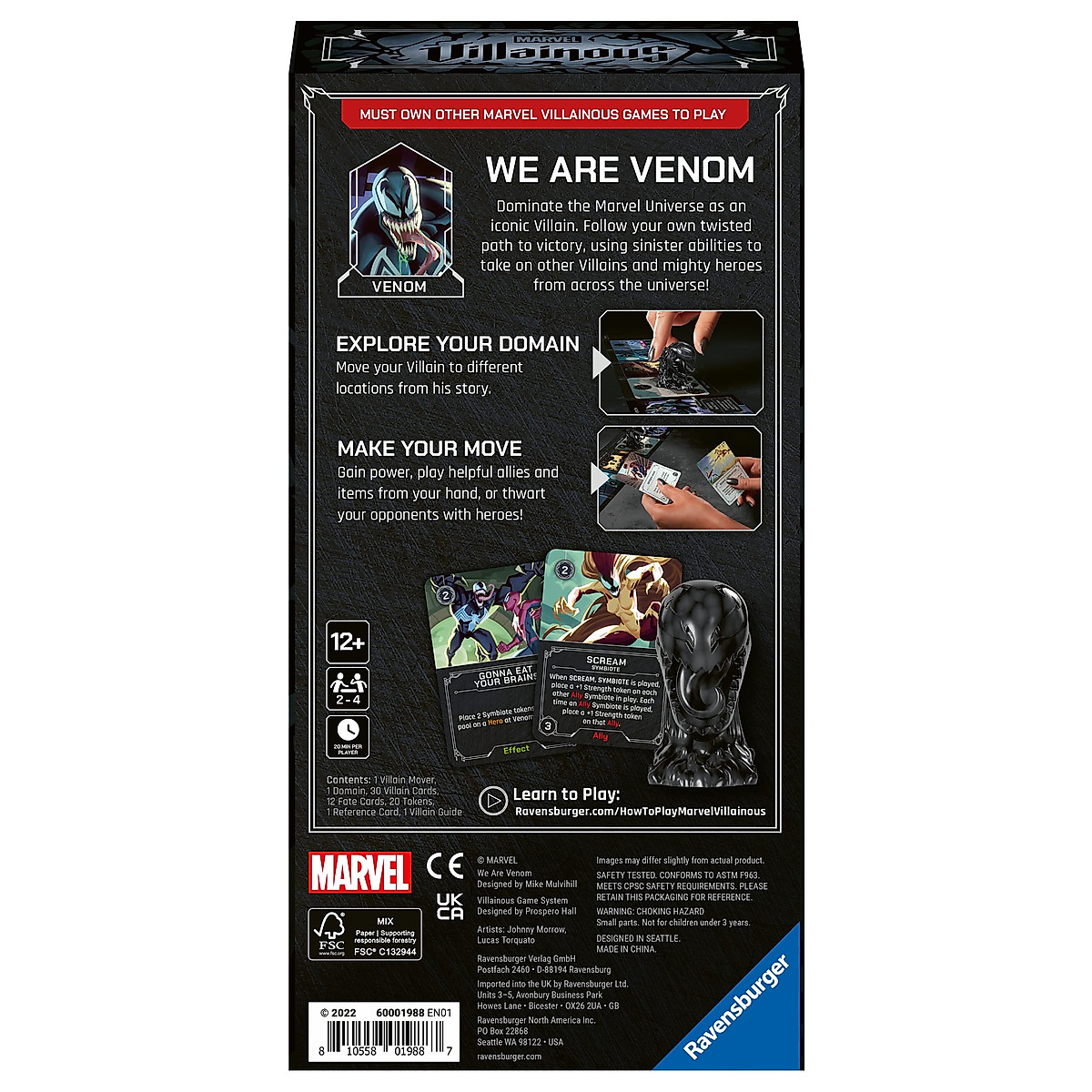 Ravensburger Marvel Villainous: We are Venom – Single Character Game Expansion for Ages 12 & Up